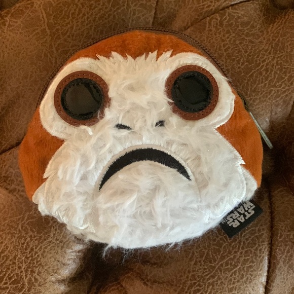 Loungefly | Bags | Loungefly Star Wars Porg Furry Change Coin Purse Bag ...